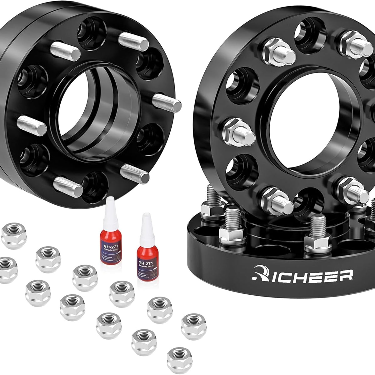 Richeer 6x5.5" Hub Centric Wheel Spacers Fits 1999+ Chevy Silverado 20