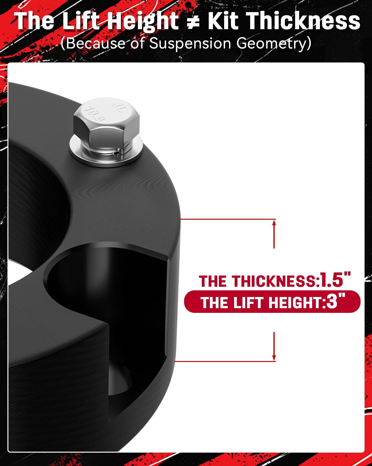 Richeer 3" Front Leveling Lift Kit for Toyota