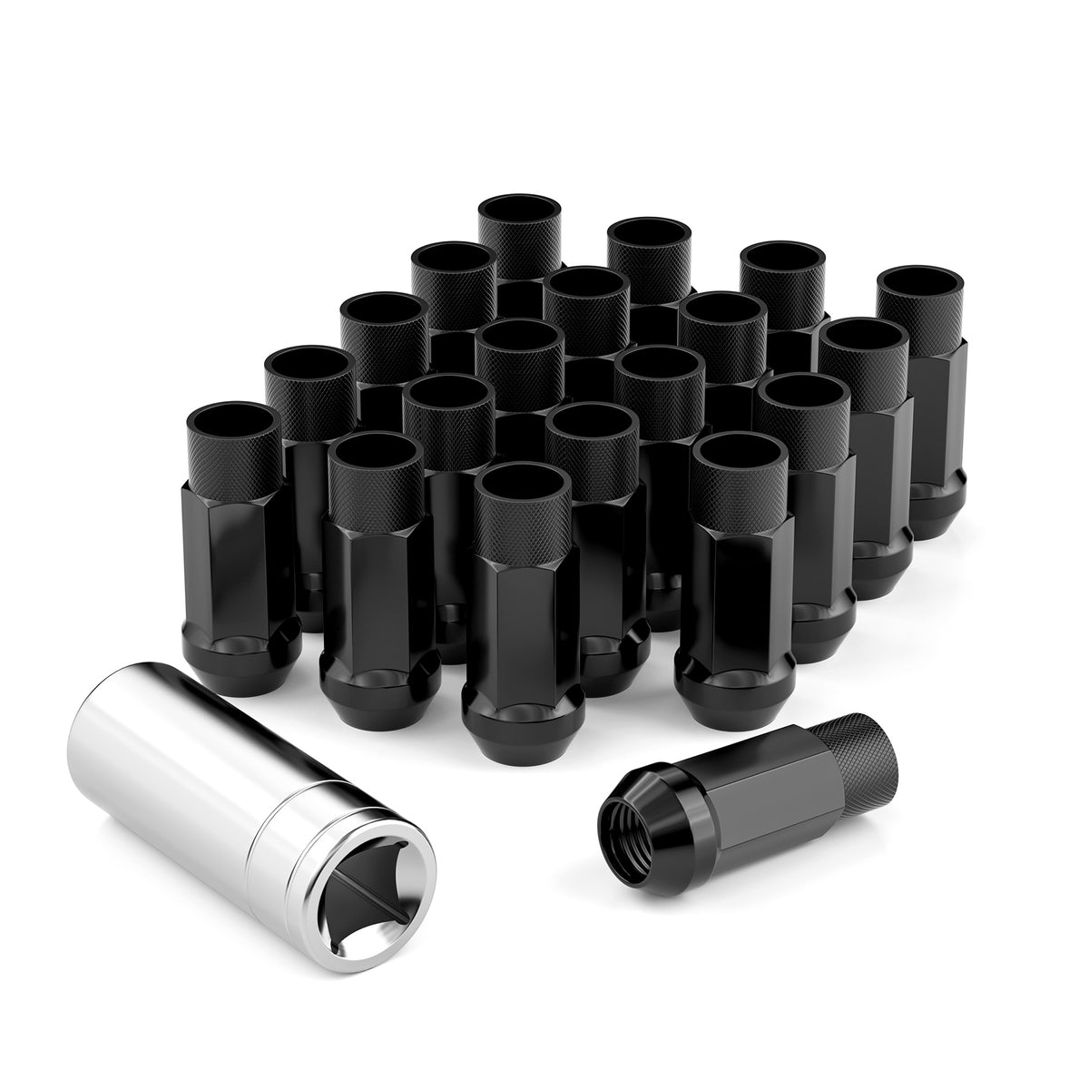 Richeer M12x1.5 Lug Nuts, 20PCS Bulge Acorn, Open End for Trucks & SUV